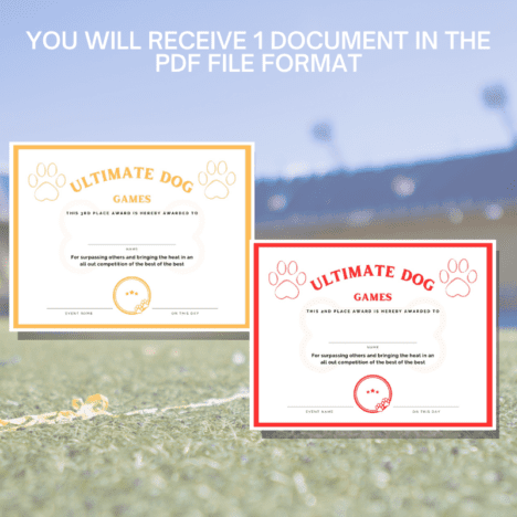 Ultimate Dog Award Certificates | Pennies, Places, and Paws
