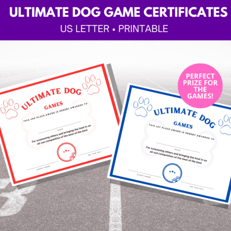 Ultimate Dog Award Certificates | Pennies, Places, and Paws